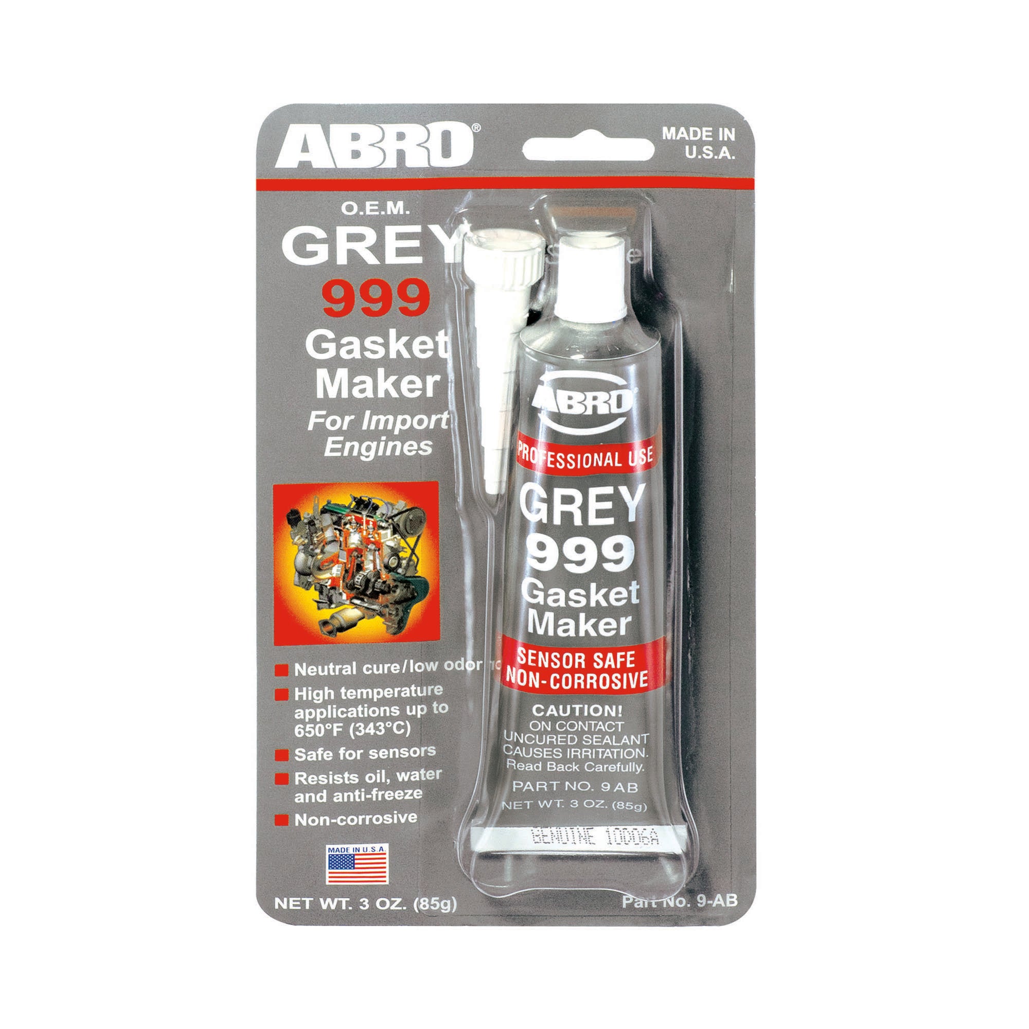 Gray Ultra Plus 999 RTV Silicone Sealant and Gasket Maker ABRO – ABRO Industries